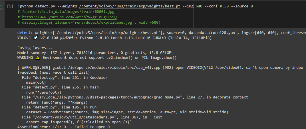 Live webcam connection with YOLOV5 Notebook · Issue #10977 ...