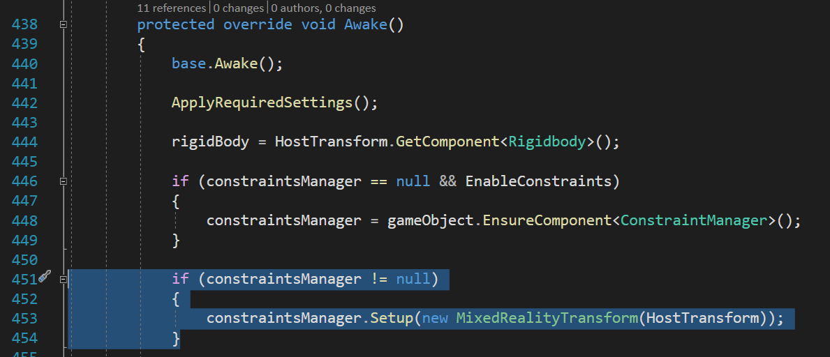 Updating ObjectManipulator's HostTransform does not adjust the ConstraintsManager's ...