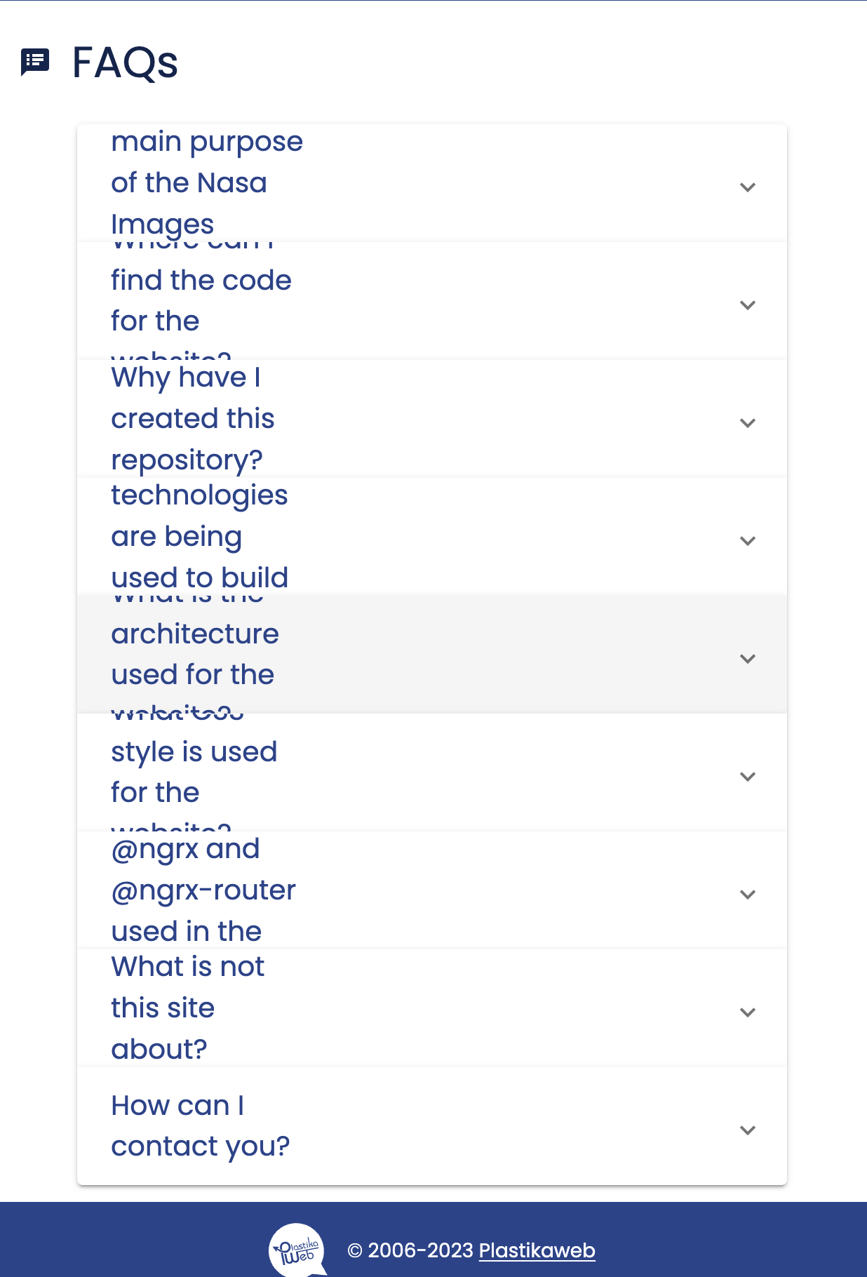 Fix FAQs page for small devices · Issue #121 · plastikaweb/plastikspace · GitHub
