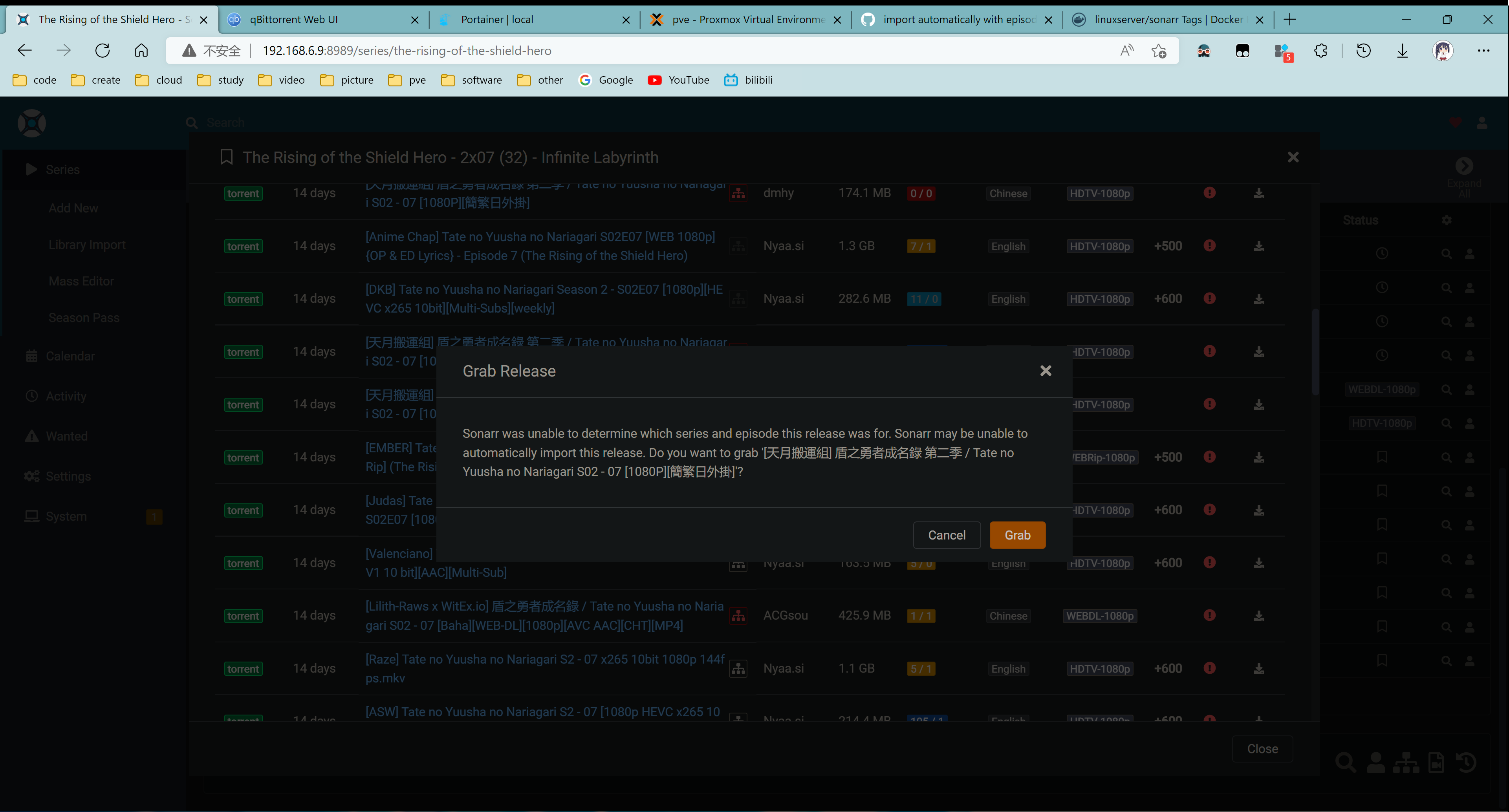 Store Grab Type (RSS, Search, Interactive Search) and Automatically Import Interactive Search ...