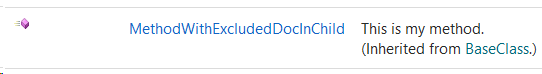 Excluded overridden method introduces the base one · Issue #500 · EWSoftware/SHFB · GitHub