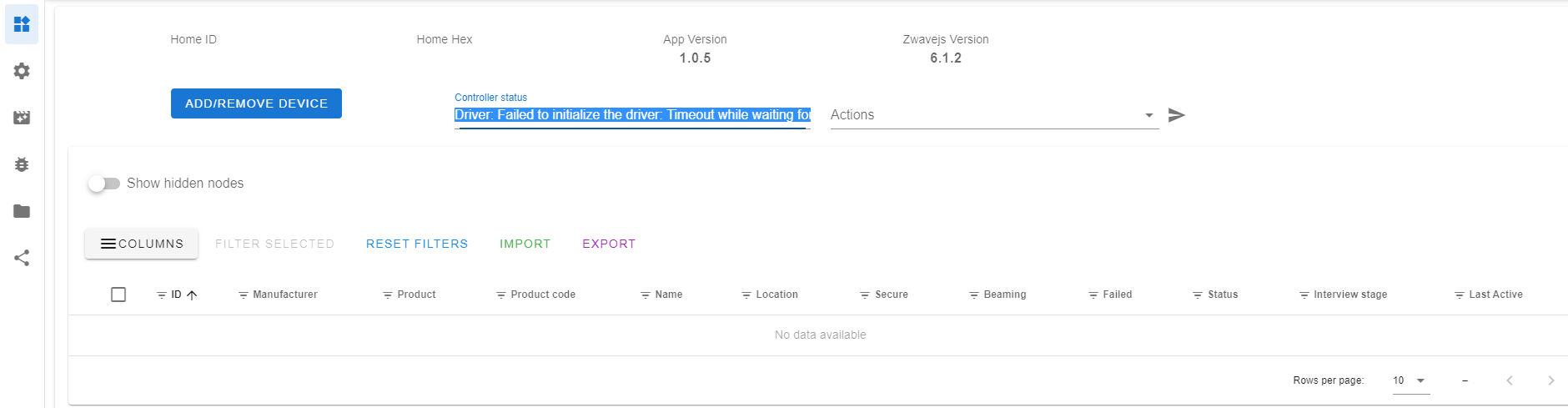 [question] : Can you help me to check my configuration: I have this error : Driver: Failed to ...