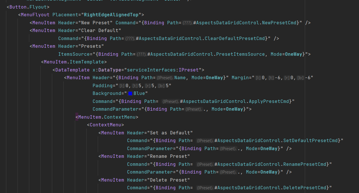 Submenu bound to collection- How to remove the gap between menu items · AvaloniaUI Avalonia ...