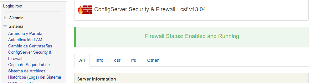 A bug? - Applying initial UI patch for Config Server Security & Firewall and reloading. Please ...