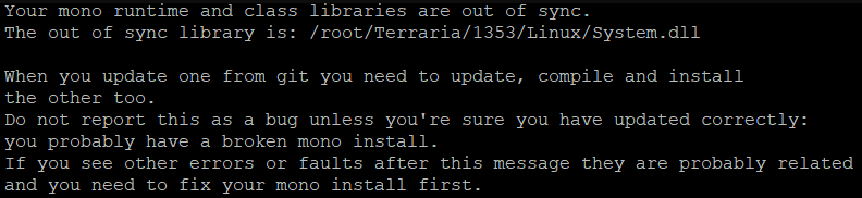 Mono out of sync: System.dll · Issue #1502 · Pryaxis/TShock · GitHub