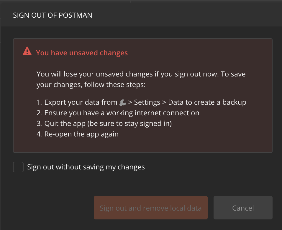 Clearing local storage when log out · Issue #7971 · postmanlabs/postman ...