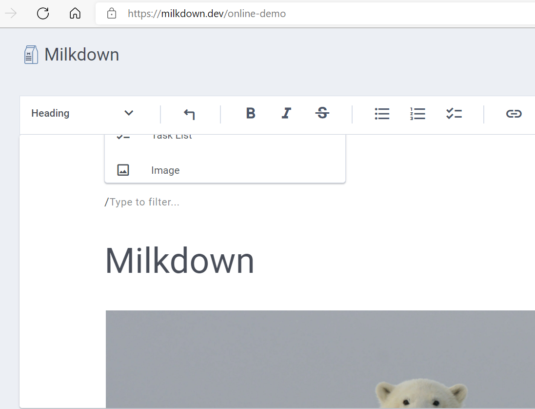 [Bug] The `/` command popup is covered by menubar · Issue #393 · Milkdown/milkdown · GitHub