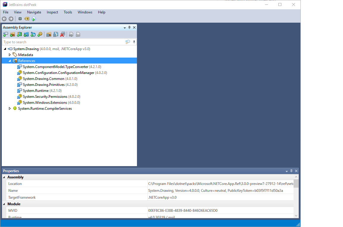 System.Drawing.dll is missing dependencies in .netcore 3.0 preview 7 ...