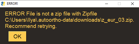 ERROR File is not a zip file with Zipfile · Issue #197 · kubilus1/autoortho · GitHub