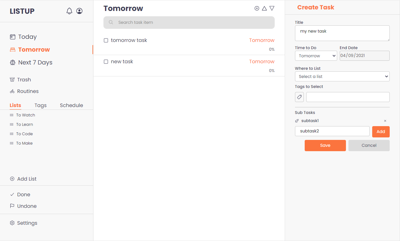 GitHub - msimsir/listup-frontend: LISTUP is task management project built in React.js. It is ...