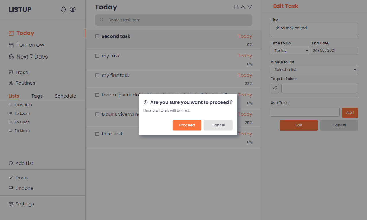 GitHub - msimsir/listup-frontend: LISTUP is task management project built in React.js. It is ...