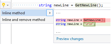 Refactoring Inline Method doesn't appear for async methods · Issue #602 · dotnet/roslynator · GitHub