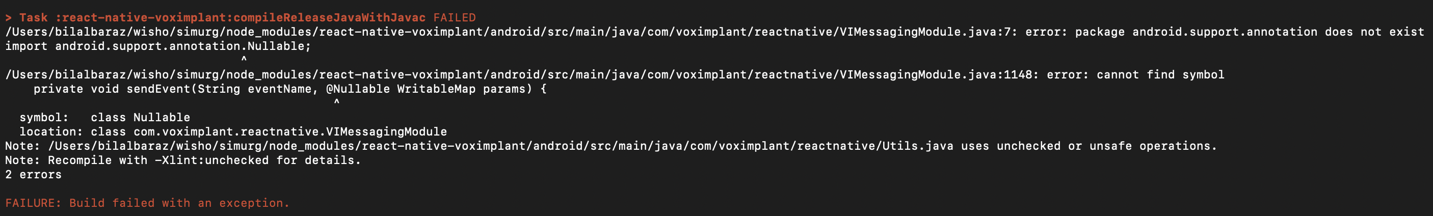 VIMessagingModule.java: package android.support.annotation does not exist · Issue #133 ...
