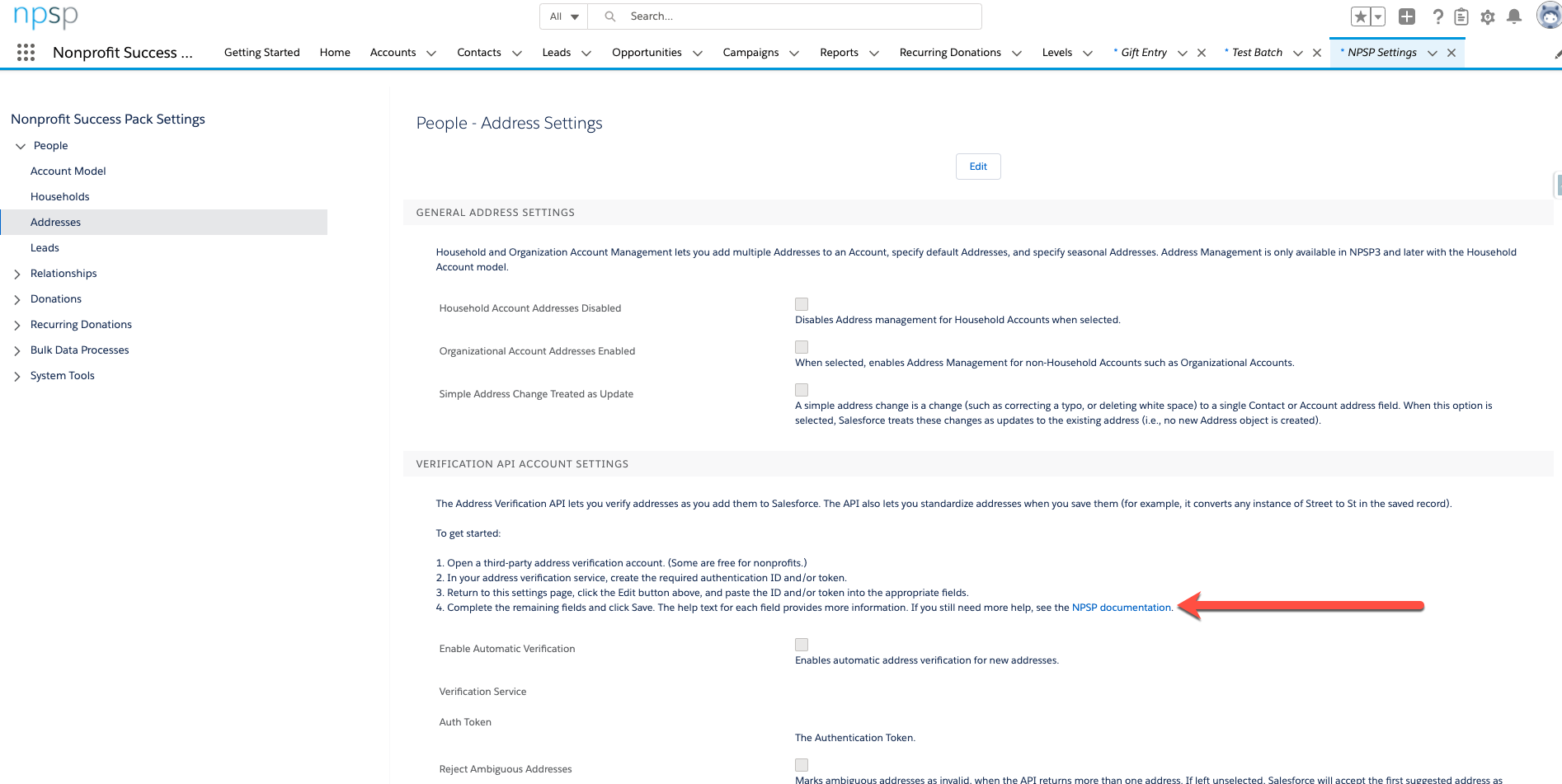 Link To Address Verification Documentation Are Broken · Issue 5934 · Salesforcefoundation Npsp
