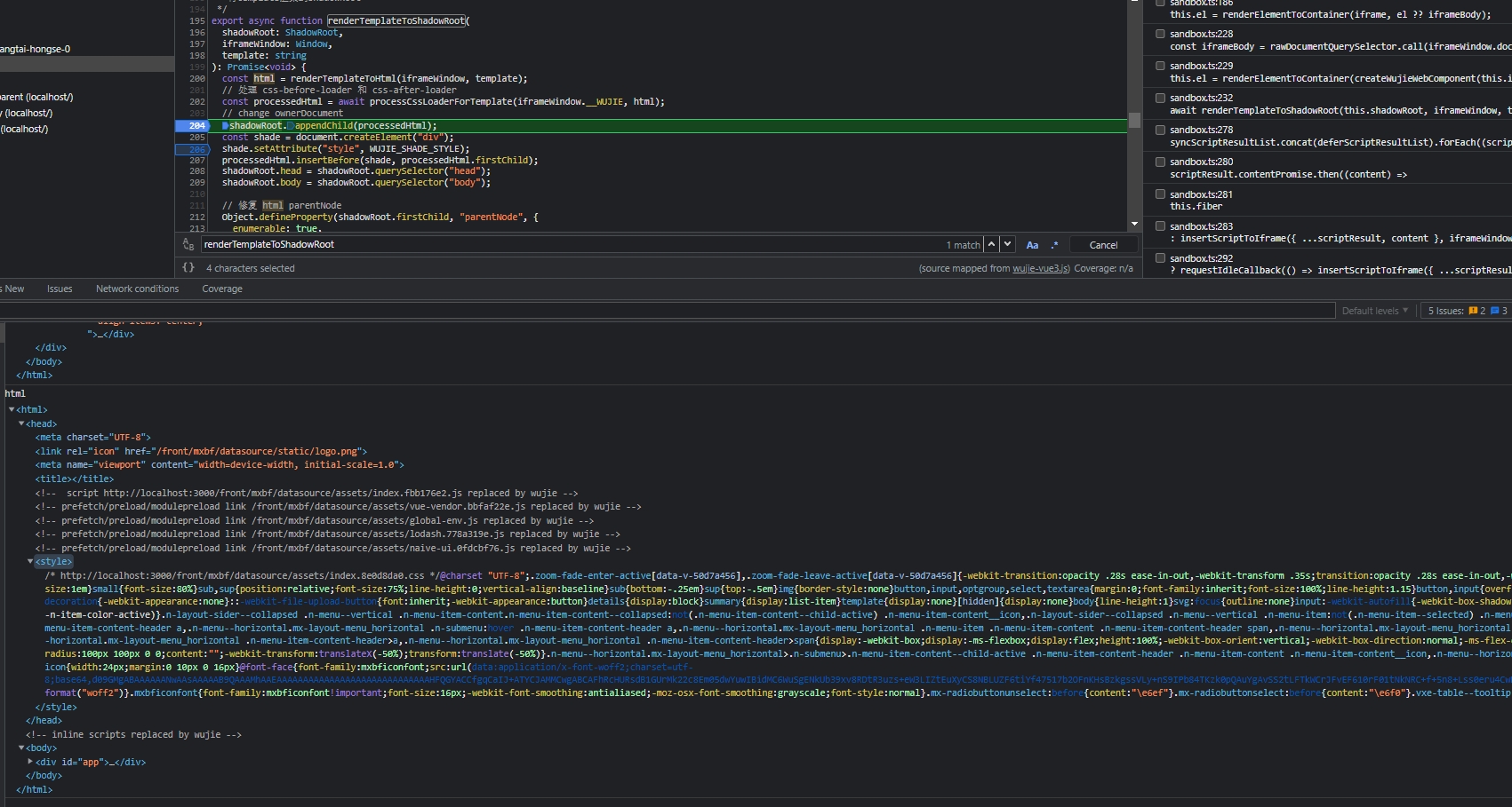 基座切换子应用时候偶renderTemplateToHtml发性报错导致子应用无法加载 · Issue #243 · Tencent/wujie · GitHub