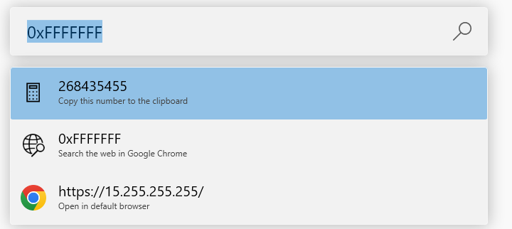 Wrong output for hexadecimal numbers input in PowerToys Run · Issue ...