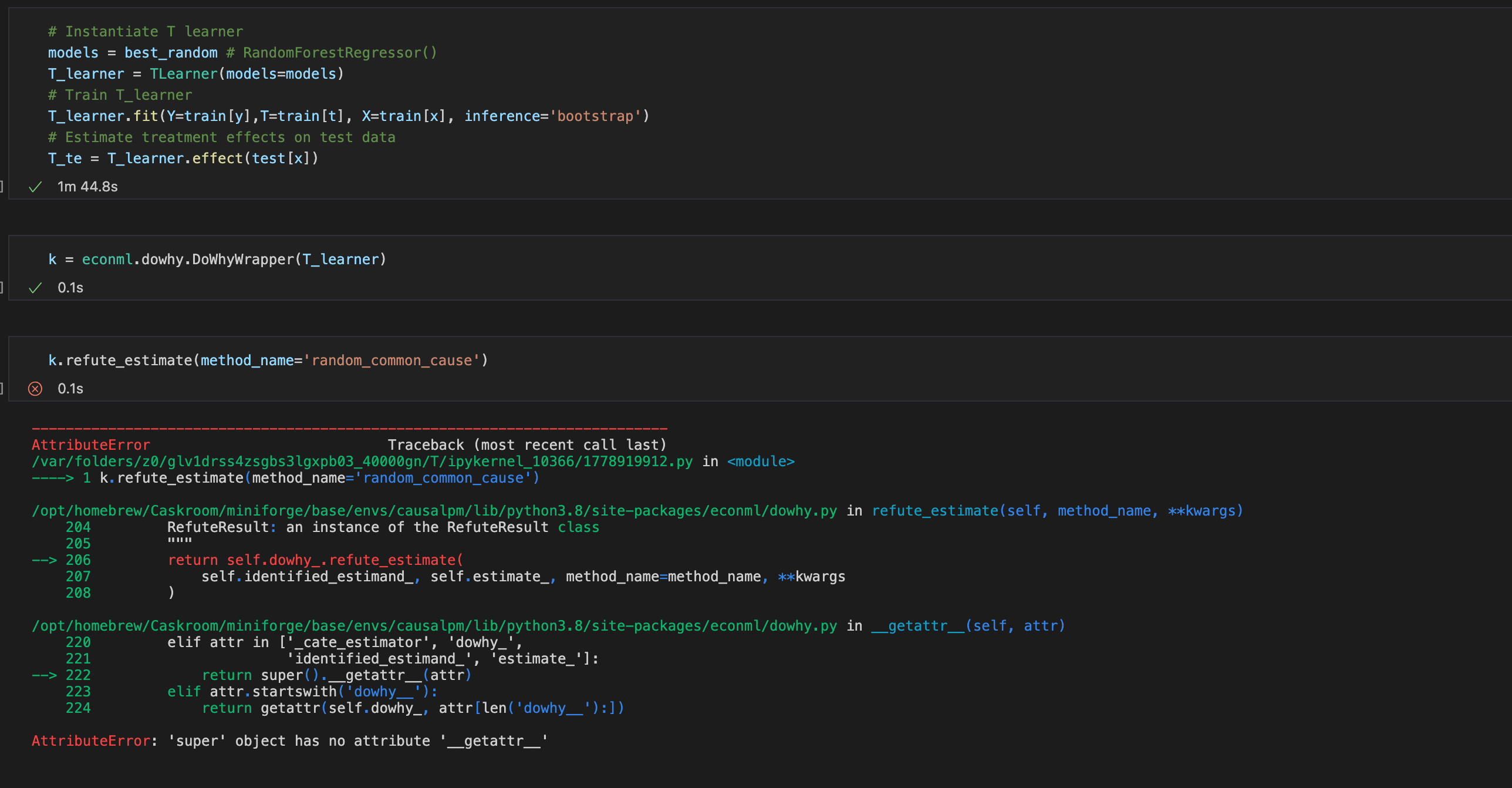 Attributeerror Using Dowhy Refute Estimate · Issue 576 · Py Why Econml · Github