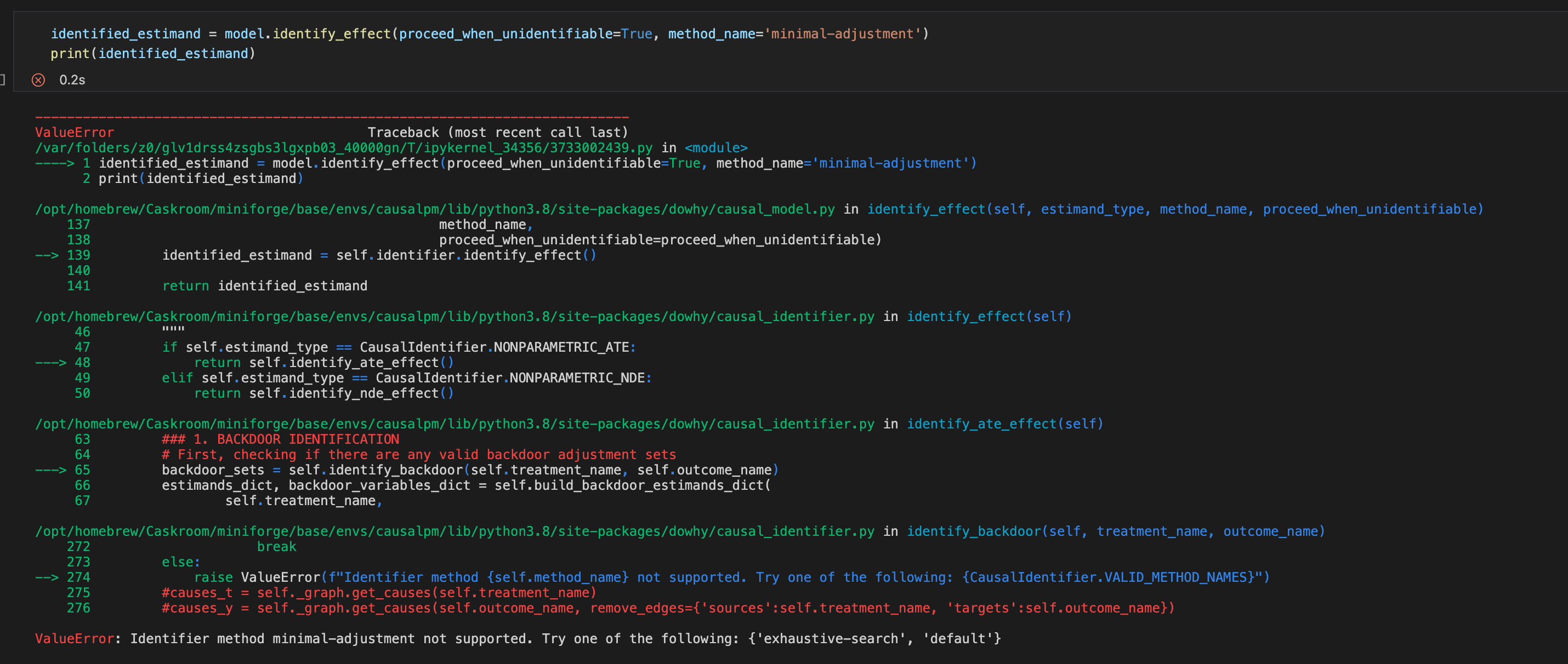 Wrong backdoor identification? · Issue #380 · py-why/dowhy · GitHub