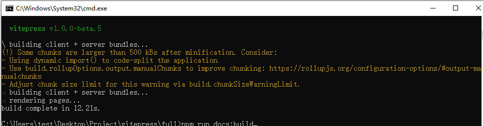 Some chunks are larger than 500 kBs after minification. · Issue #2609 · vuejs/vitepress · GitHub