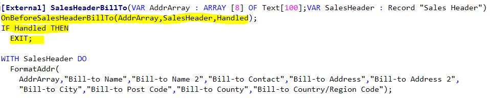Event Request Codeunit 365 Format Address For Function Salesshptshipto · Issue 3506
