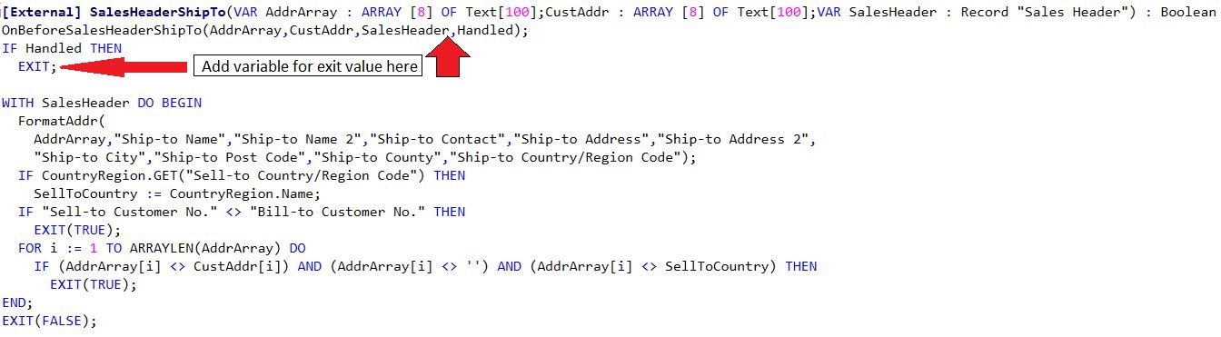 Codeunit 365 Additonal Parameter For Event Onbeforesalesheadershipto · Issue 3507 · Microsoft