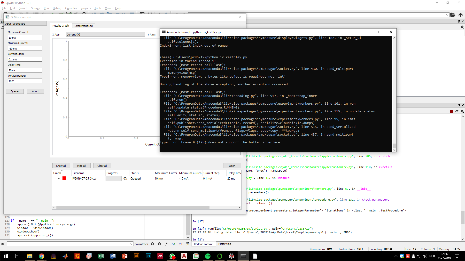 Example Iv Keithley Py Gives Error · Issue 216 · Pymeasure Pymeasure · Github