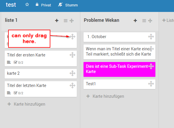 Cannot drag cards anymore except on unintuitive icon that obstructs view · Issue #2704 · wekan ...