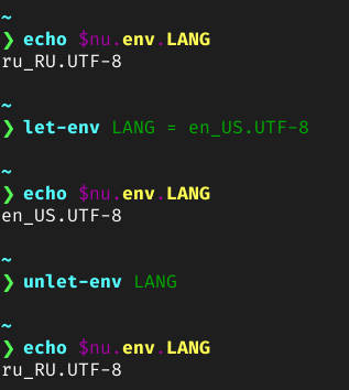`let-env --undef` · Issue #3920 · nushell/nushell · GitHub