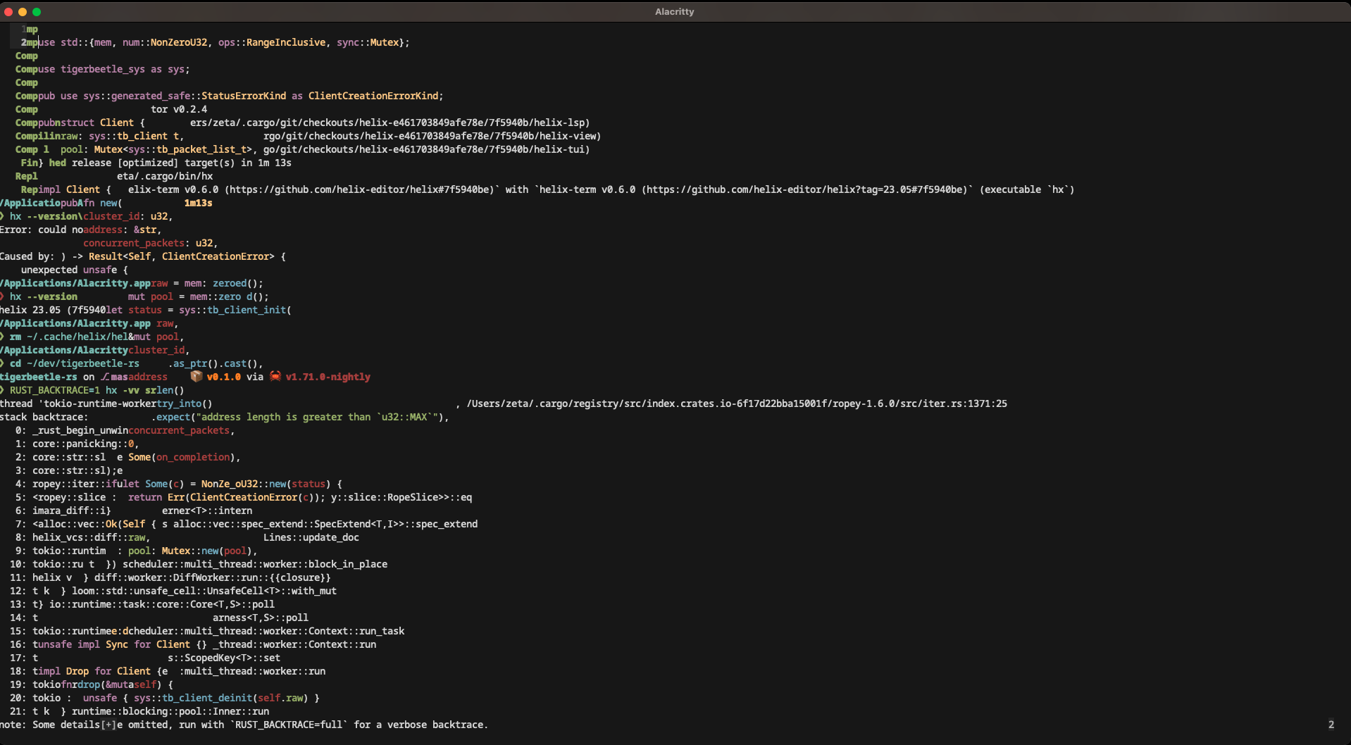 Panic in diff gutter worker · Issue #7068 · helix-editor/helix · GitHub