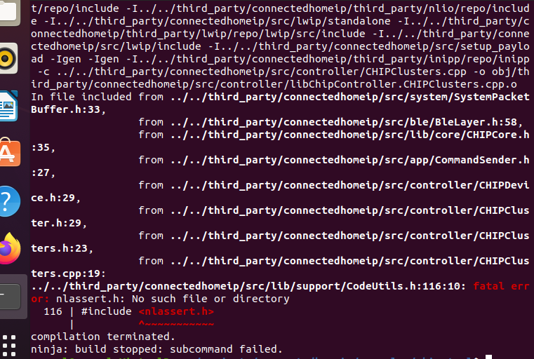 Facing nlassert.h : no such file or directory error · Issue #22361 · project-chip ...