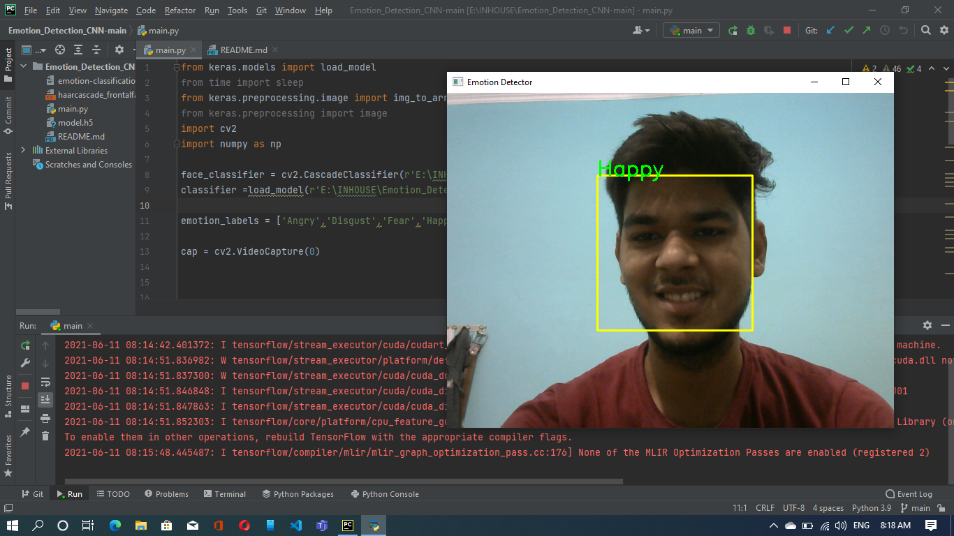 GitHub - Shashikant-alt/Inhouse_project: Emotion detection