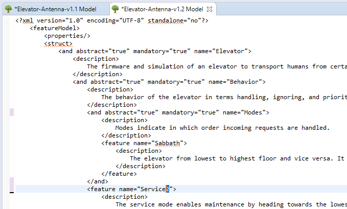 After editing a feature model in diagram and source, weird things ...