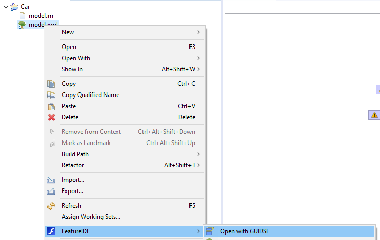 Opening feature models with GUIDSL does not work anymore · Issue #922 · FeatureIDE/FeatureIDE ...