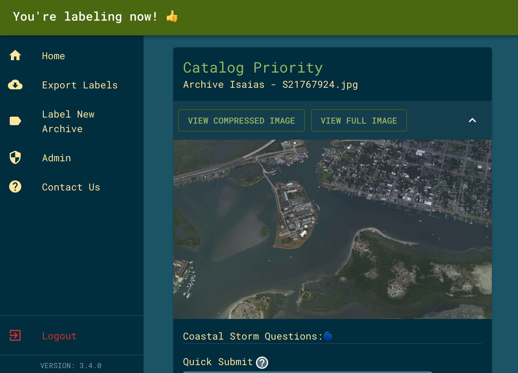 Image size on labeler · Issue #169 · UNCG-DAISY/Coastal-Image-Labeler · GitHub