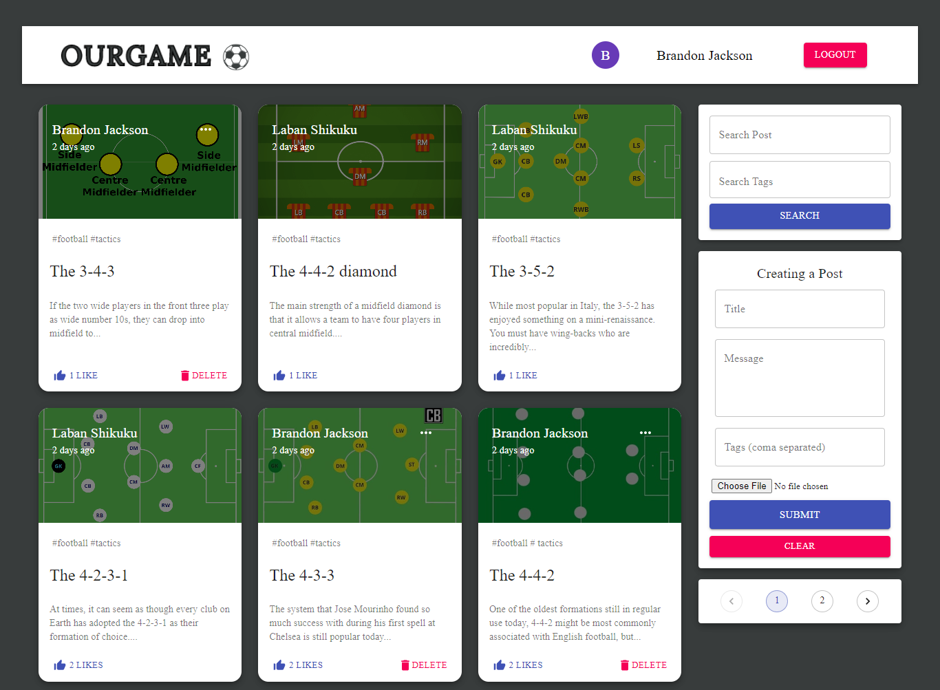 GitHub - labanshiks/FootballConnect: Full Stack MERN Social Media ...