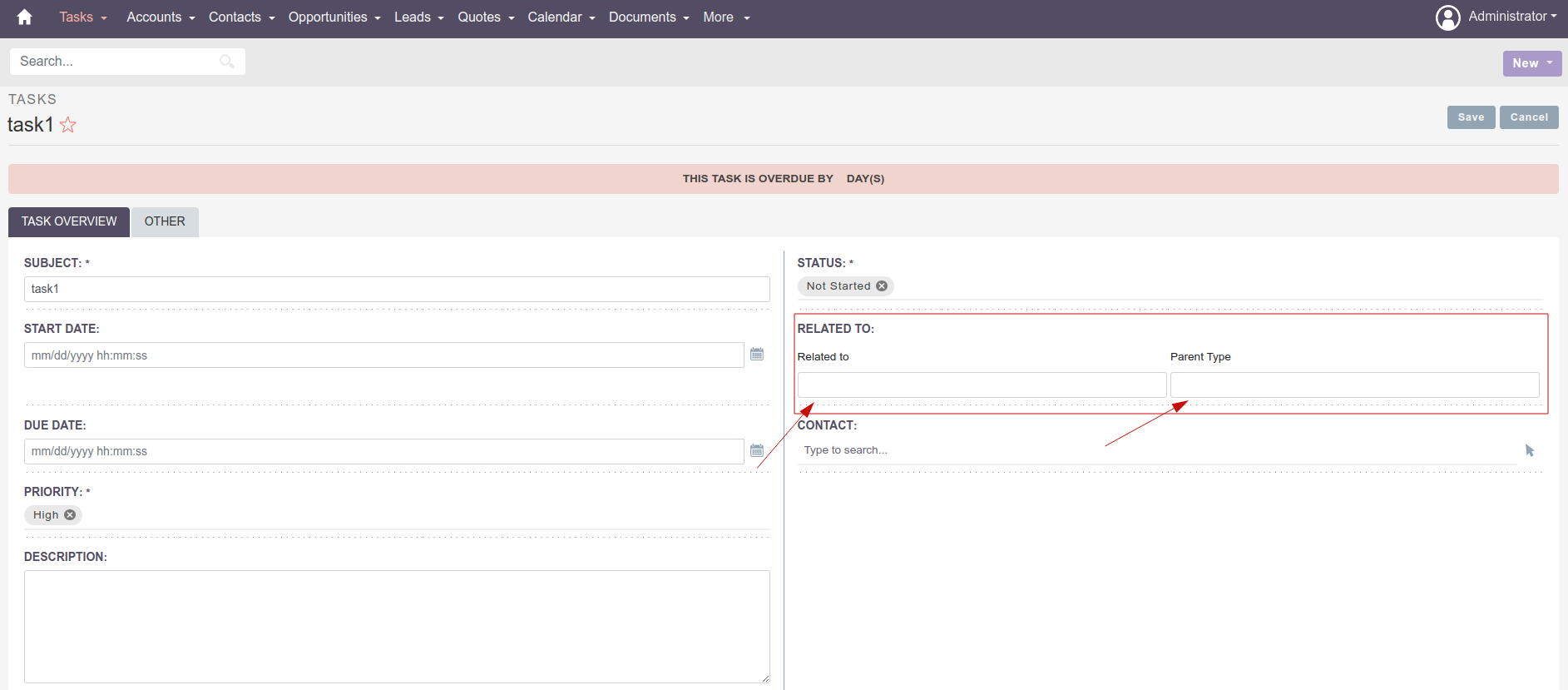 Tasks "parent type" and "related to" fields do not work as expected · Issue #242 · SuiteCRM ...