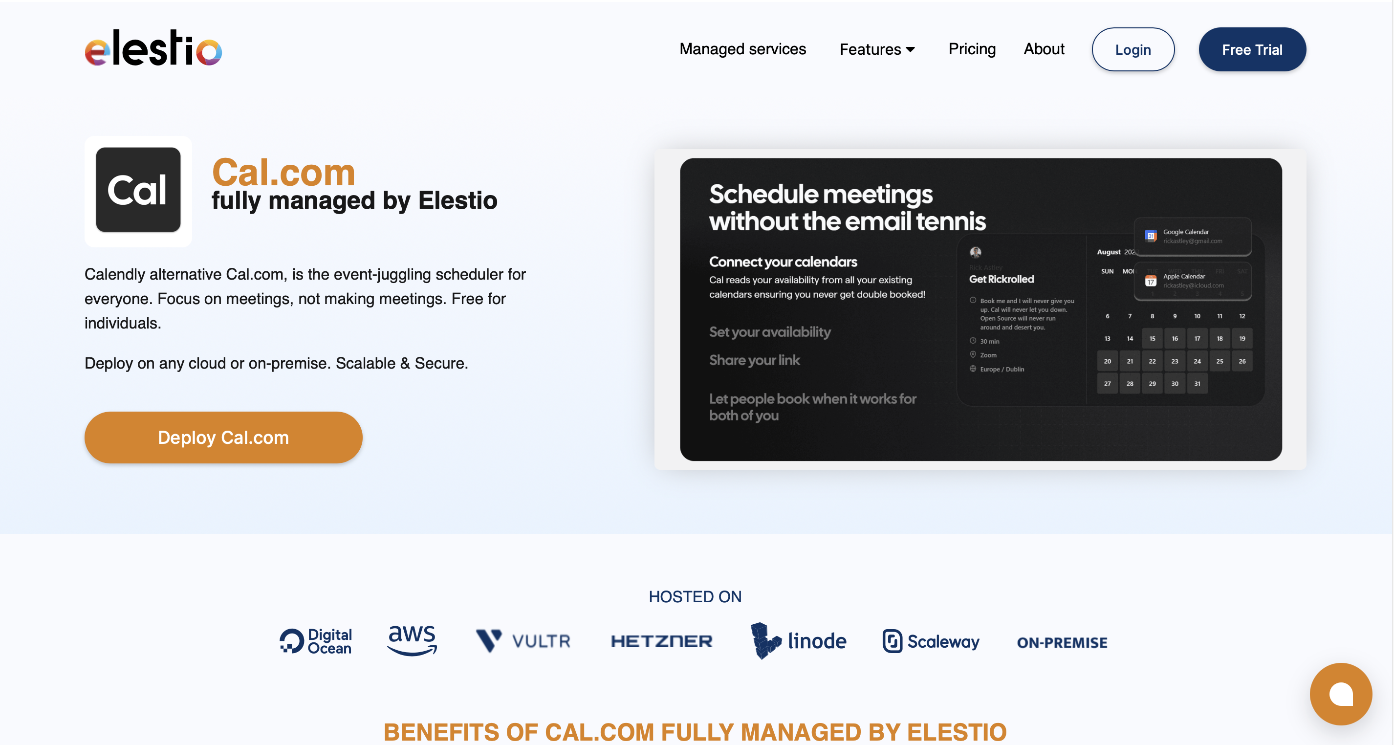 Feat: Adding Elestio as deployment option · Issue #11758 · calcom/cal.com · GitHub