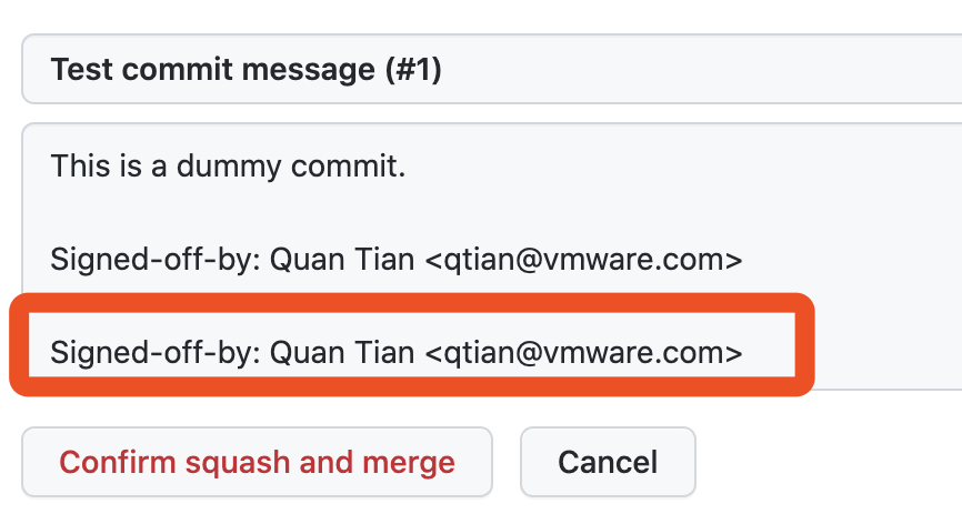 Does Github Add Signed Off By Into Commit Messages When Using Squash Merging · Community