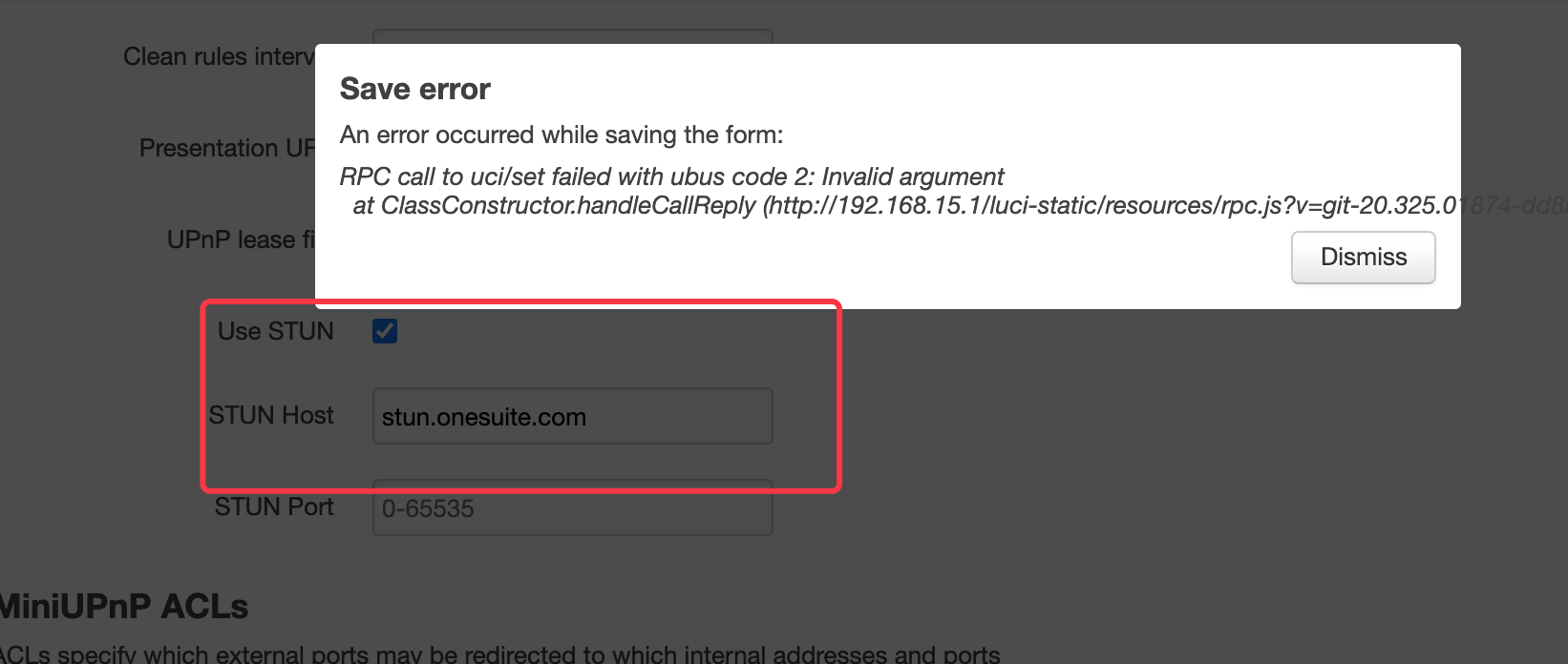 luci-app-upnp: get error when set stun · Issue #4604 · openwrt/luci · GitHub