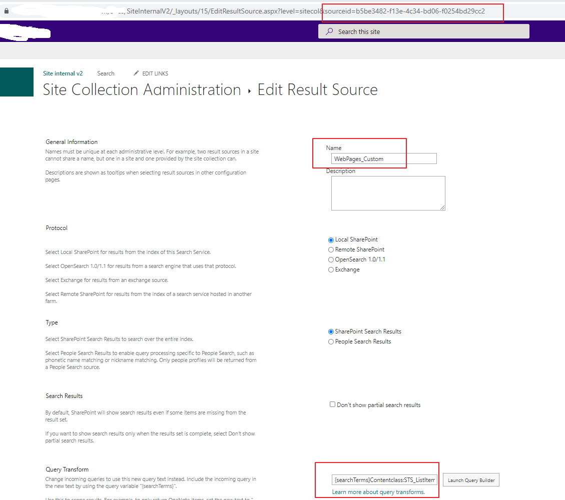 Custom/New Result source ID not working - No Result found!! · Issue ...