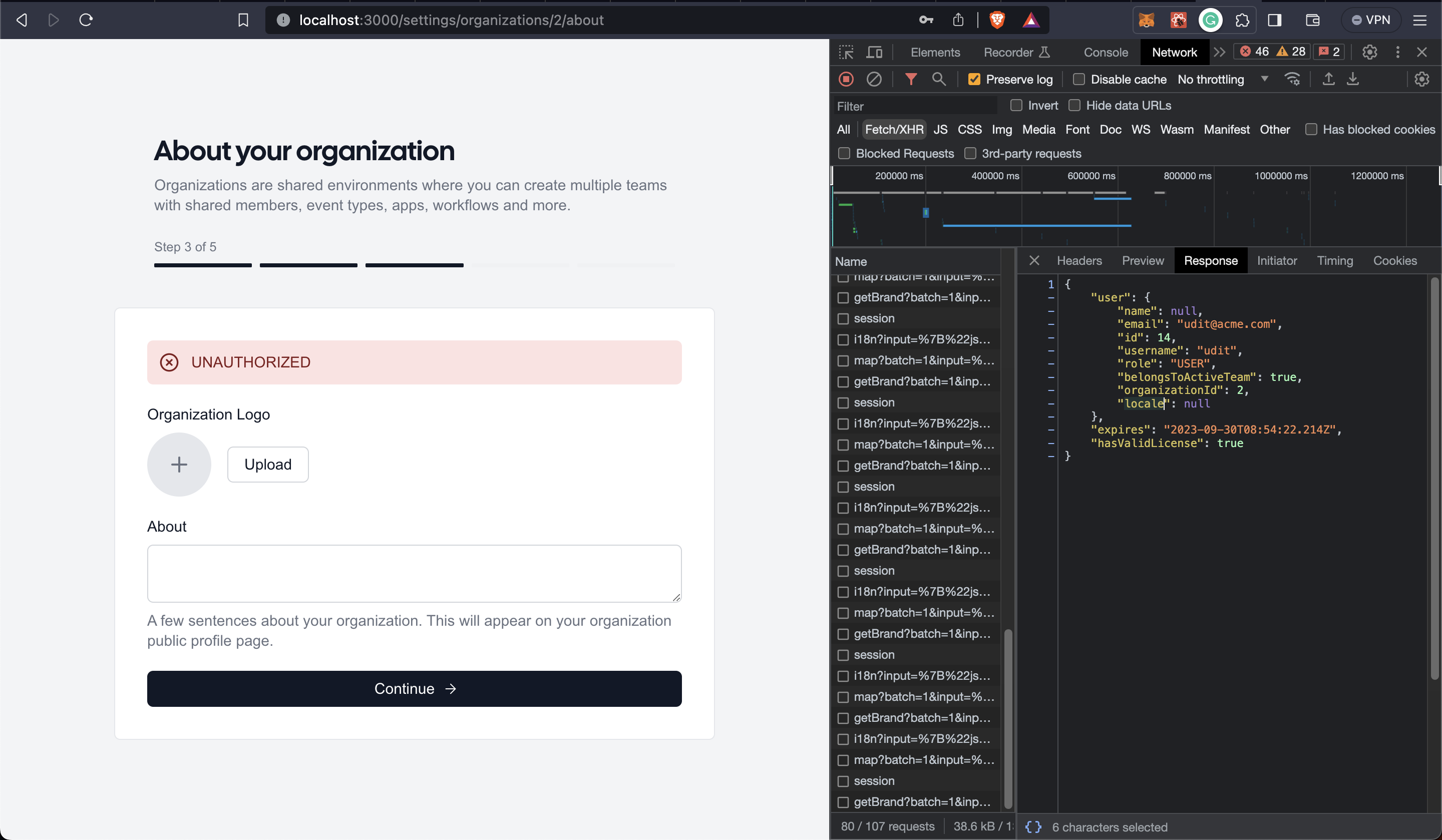 Unauthorized error in organization creation step · Issue #11038 · calcom/cal.com · GitHub