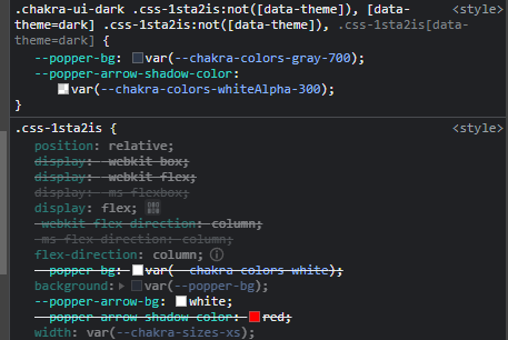 CSS variable 'popper-arrow-shadow-color' being overwritten on dark mode · Issue #7476 · chakra ...
