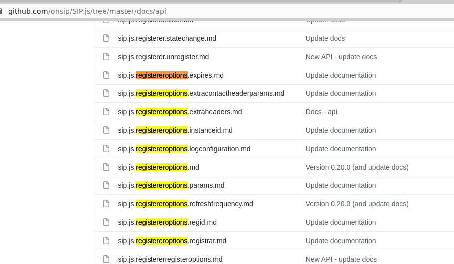 Where are the options on the doc page? · Issue #931 · onsip/SIP.js · GitHub