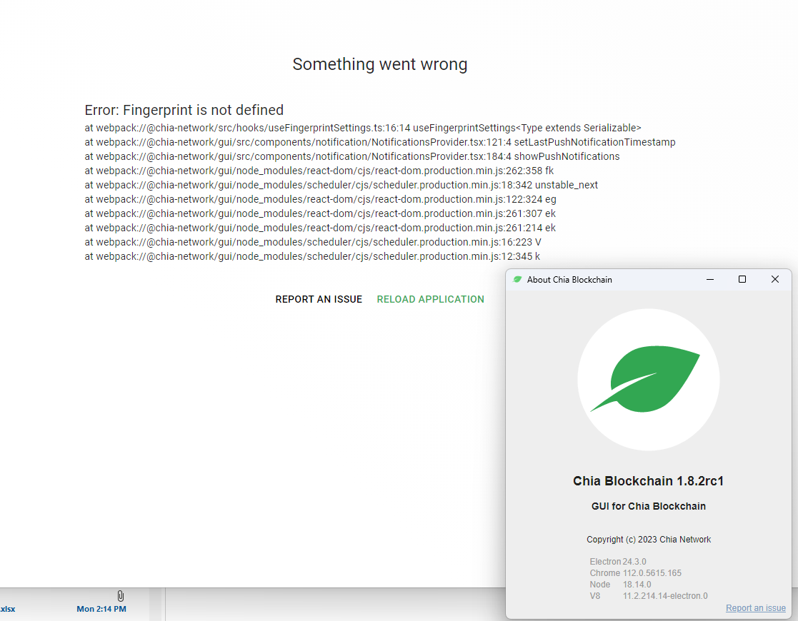 Beta 182rc1 Fresh Install Error Fingerprint Is Not Defined Bug · Issue 15558 · Chia