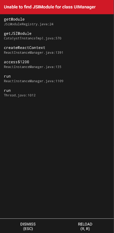 Problem with RN new architeture and JSI Module: Unable to find JSIModule for class UIManager ...