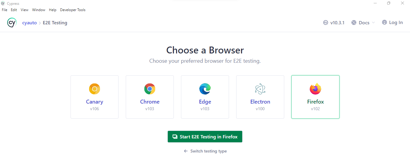 Firefox Cypress Version 10 And Above Tests Not Being Running In Firefox Browser · Issue 