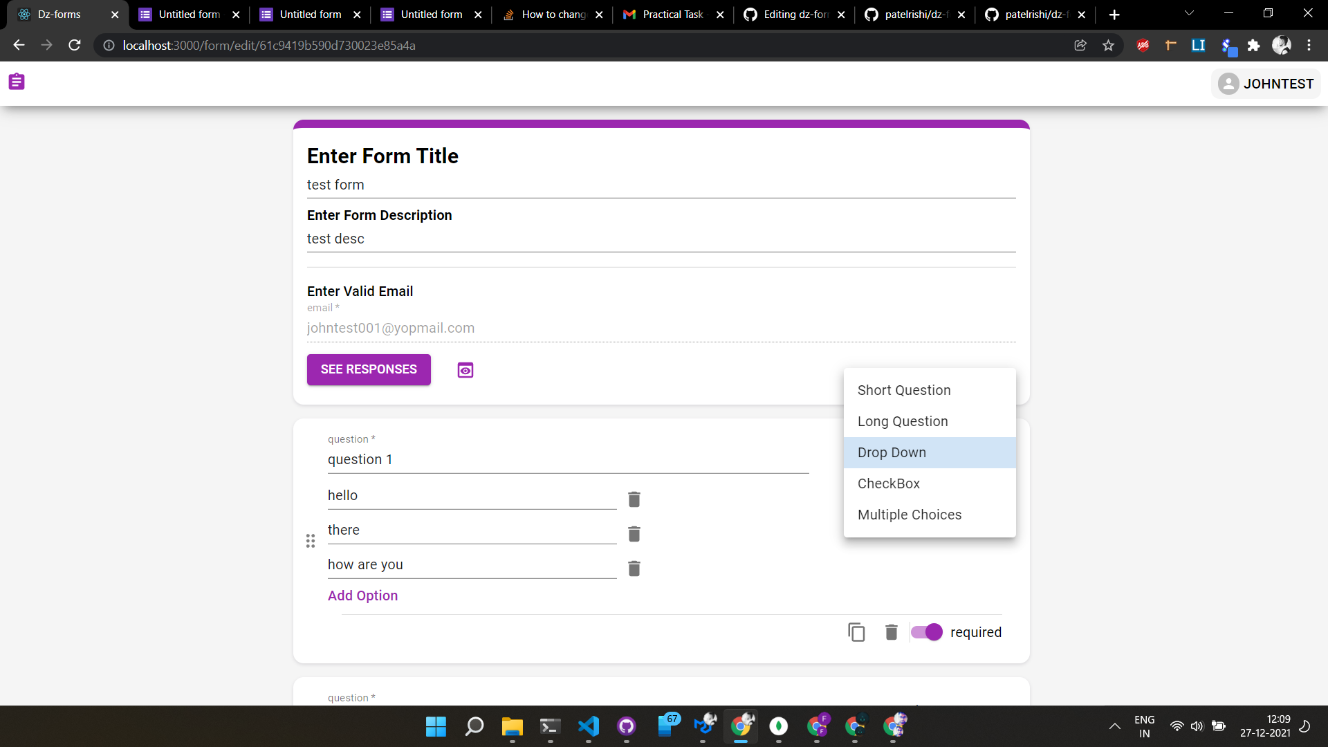 GitHub - rishhi-patel/dz-forms