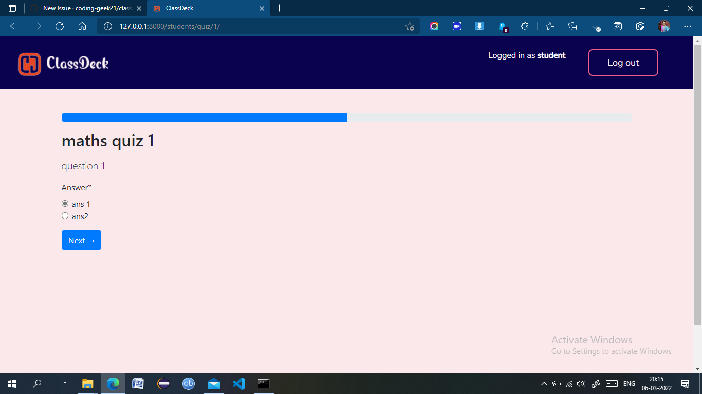 Create Previous And Next Button Feature In Quiz Page · Issue 48 · Coding Geek21 Classdeck · Github