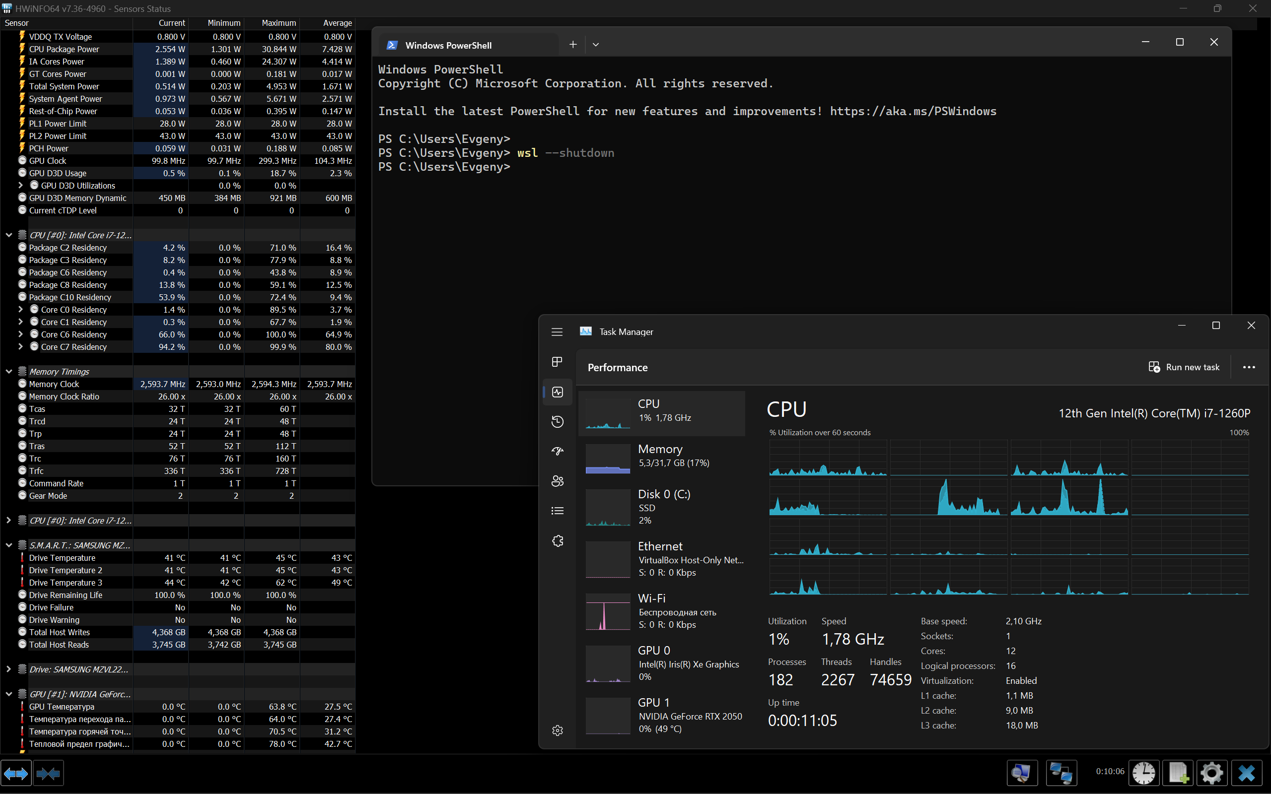 WSL and Intel CPU package C10 power state · Issue #9556 · microsoft/WSL · GitHub