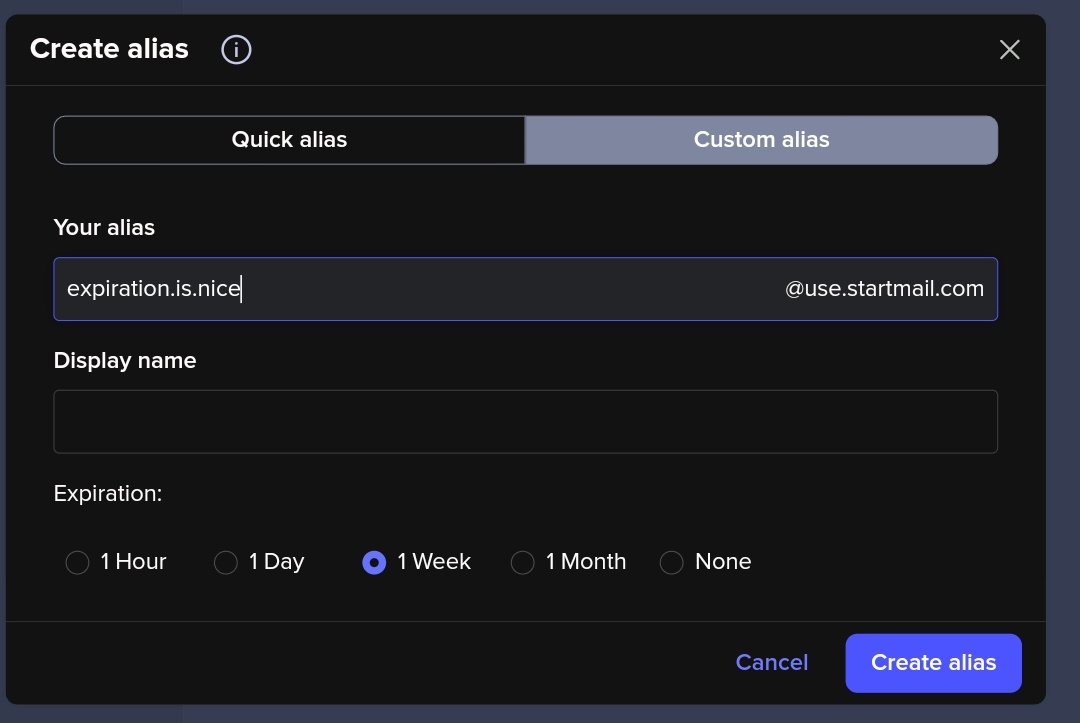 [Feature Request] Add a setting to set expiration time when creating an alias · Issue #252 ...